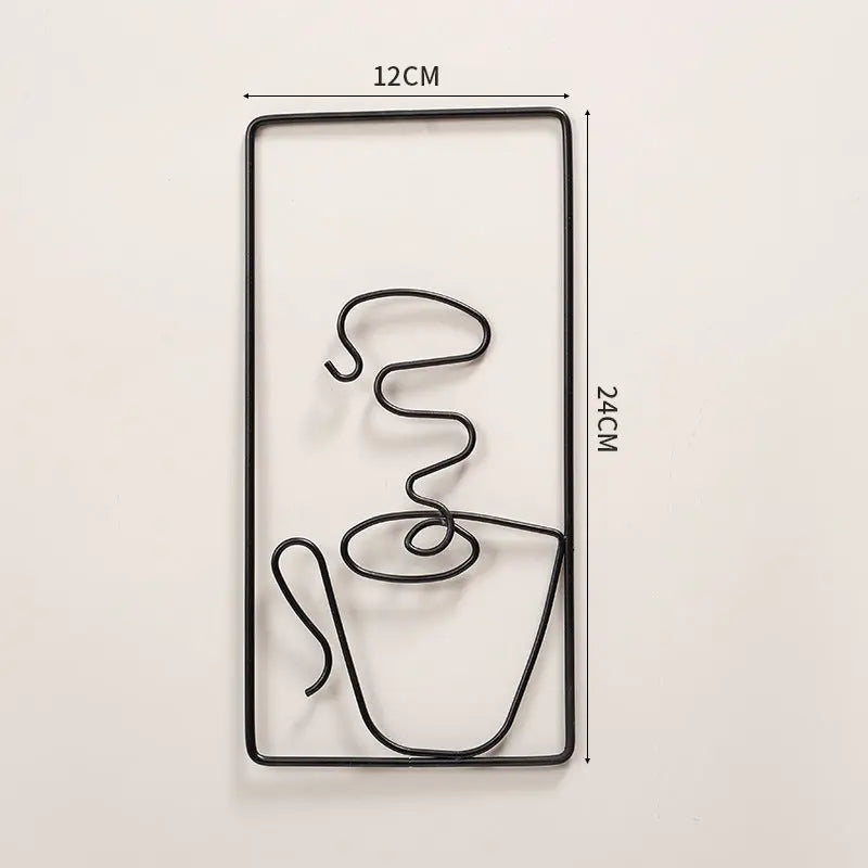 Coffee Cup Lines Wall Art - Decorstly