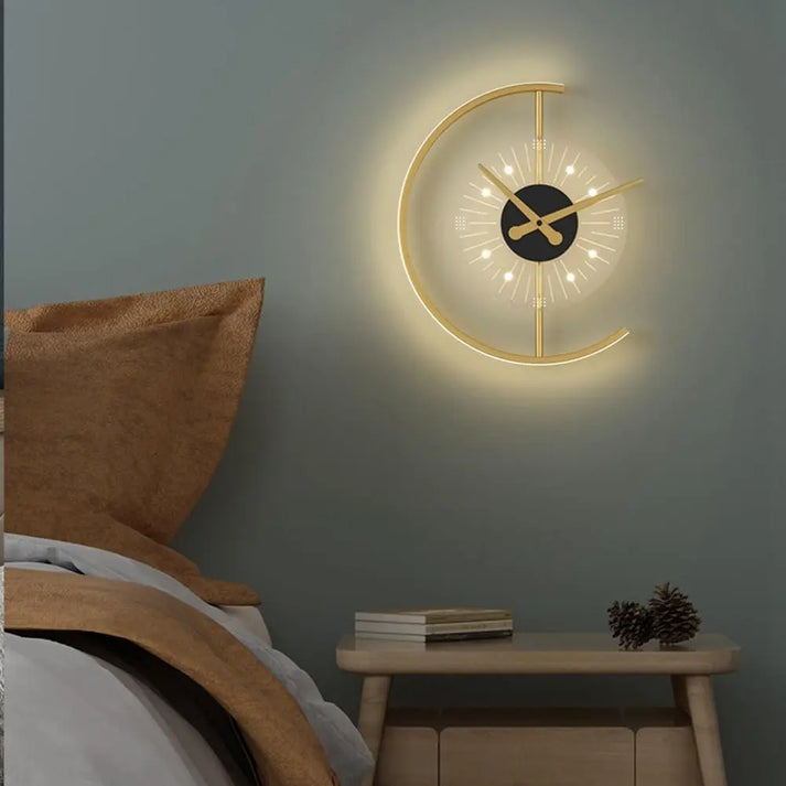 Half Moon Clock Light - Decorstly