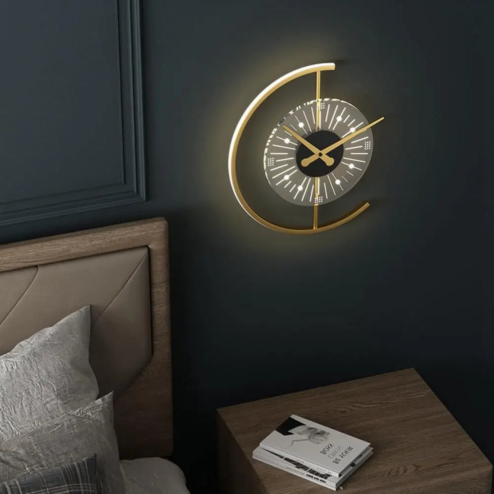 Half Moon Clock Light - Decorstly