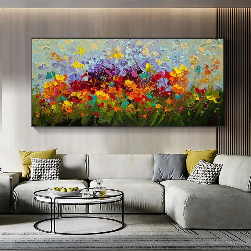 Handmade Colorful Abstract Flower Wall Art - Decorstly