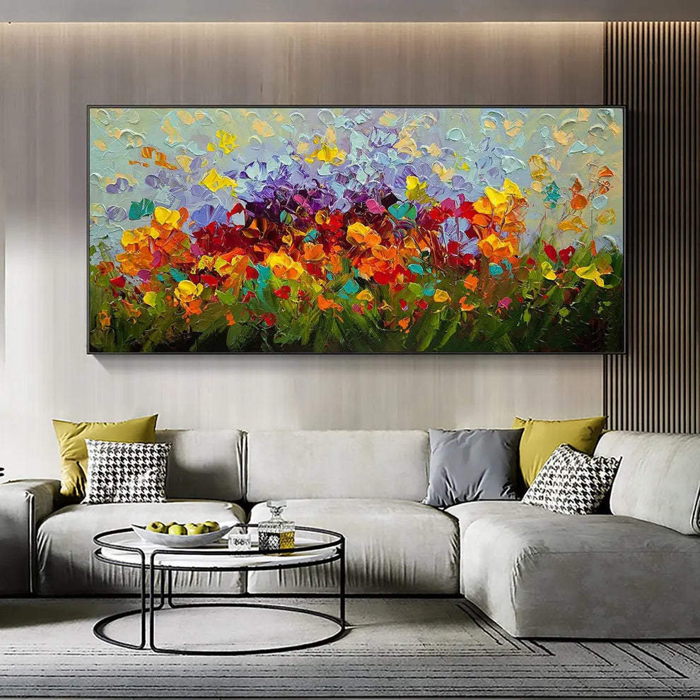 Handmade Colorful Abstract Flower Wall Art - Decorstly