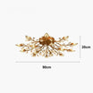 Modern Crystal Leaf Ceiling Light Fixture - Decorstly