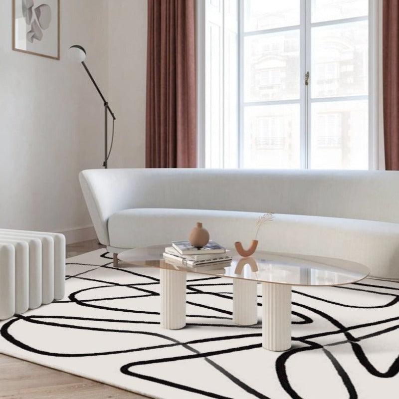 Fluffy Abstract Art Rug - Decorstly