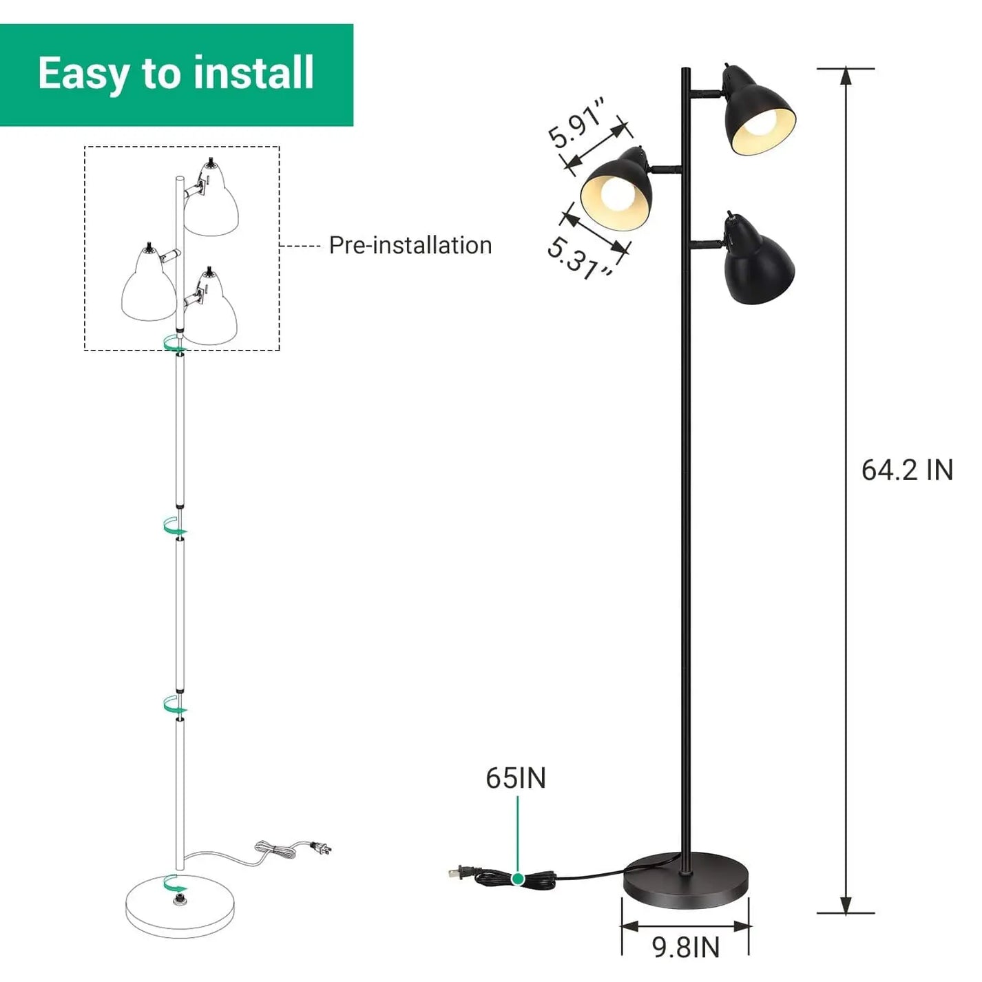 Multi Head Floor Lamp - Decorstly