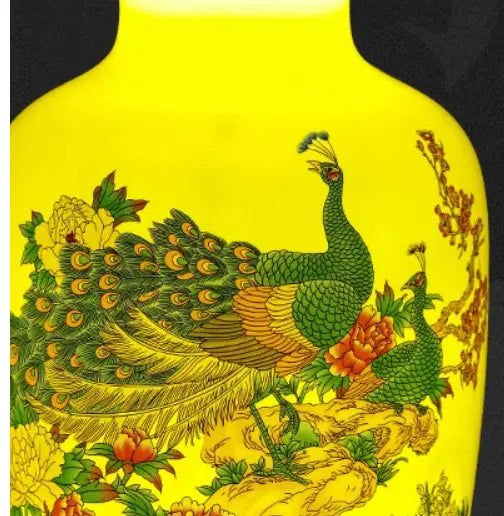 Royal Nippon Nishiki Hand Painted Yellow Vase - Decorstly