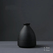 Matte Black Ceramic Vase - Decorstly