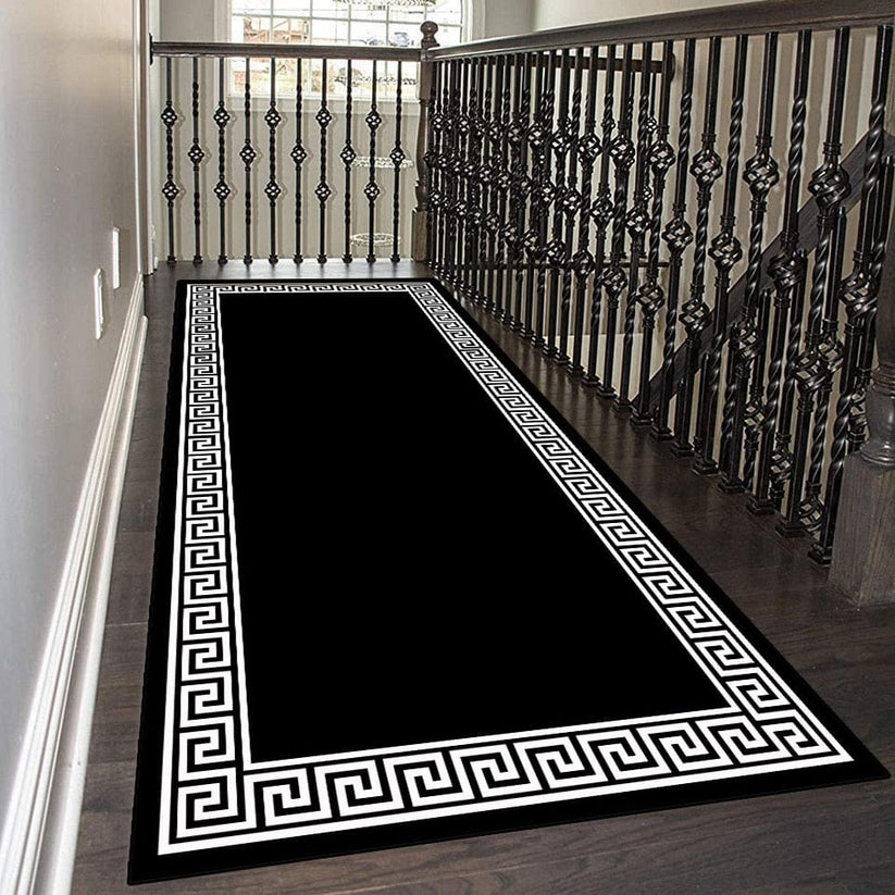 Extra Long Black Runner Rug - Decorstly