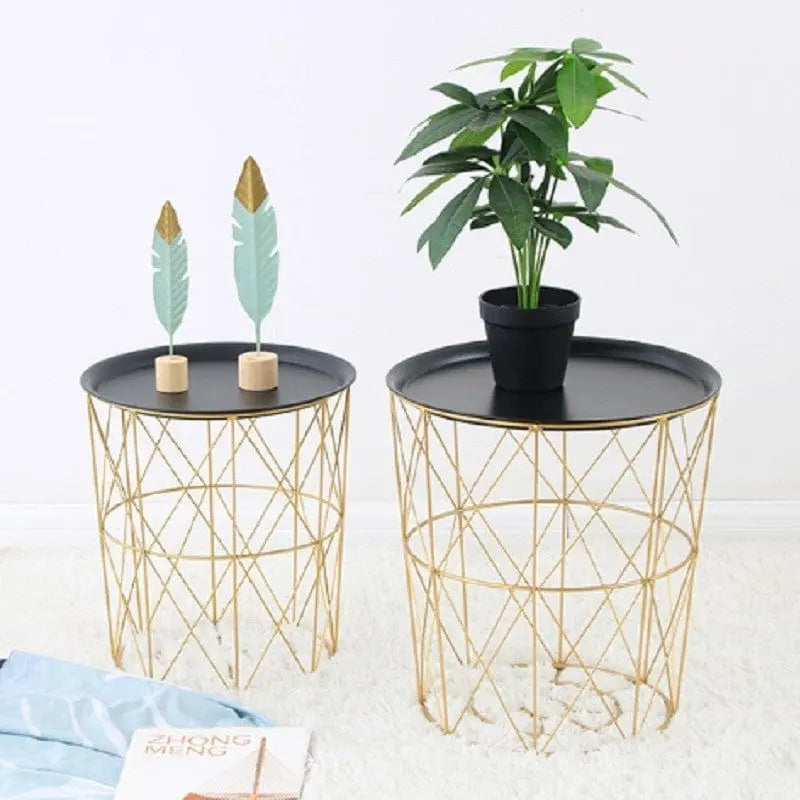 Round Gold Coffee Table - Decorstly