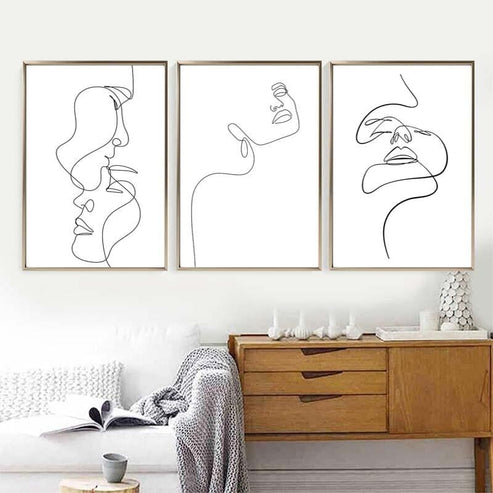 Abstract Women Line Art - Decorstly