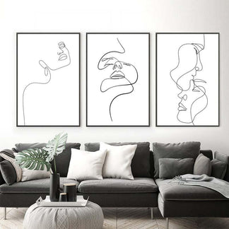 Abstract Women Line Art - Decorstly