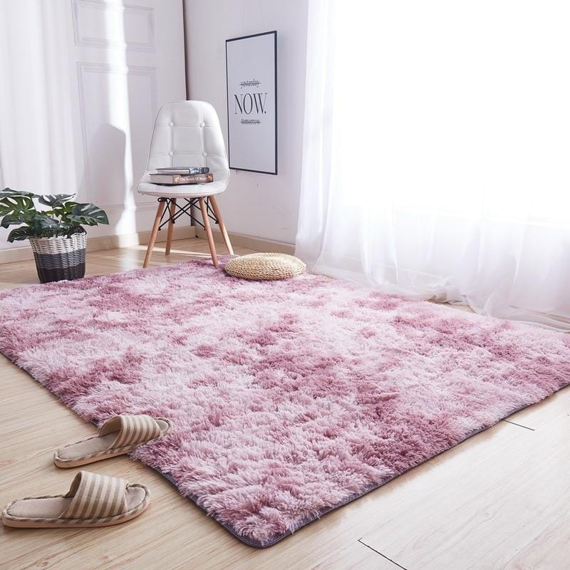 Grey Fluffy Carpet Rugs - Decorstly