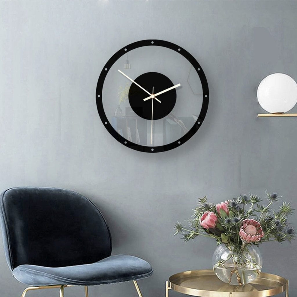 Minimalist Black Wall Clock - Decorstly