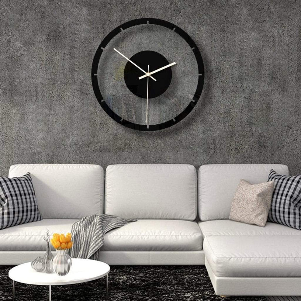 Minimalist Black Wall Clock - Decorstly